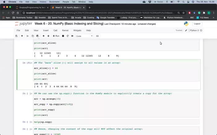 20. NumPy (Basic Indexing and Slicing)